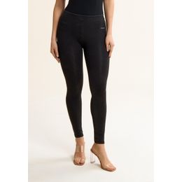 Freddy Damen Jeansleggings "WRUP CORE REGULAR SUPERSKINNY 7/8", schwarz, Gr. XS, unifarben, Denim/Jeans, Obermaterial: 84% Baumwolle, 16% Elasthan,