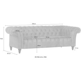 Big-Sofa GUTMANN FACTORY, B:230cm H:74cm T:101cm, grau, Sofas, "Amazonas", aus Anilinleder