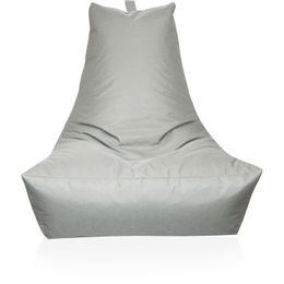 Sitzsack Kinzler, B:100cm H:80cm, silber, Polyester, Kinderzimmer, Sitzsäcke, "Lounge", Loungesessel, Uni Farben, mit Rückenlehne, Outdoor geeignet