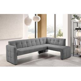 Essbank, B:245cm H:83cm T:159cm, grau, exxpo - SOFA FASHION, K&uuml;che, Sitzb&auml;nke, "Barista, bequem und elegant, hohe Bodenfreiheit", Eckbank Barista