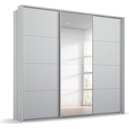 Schwebet&uuml;renschrank Rauch, B:211cm H:214cm T:68cm, grau, Holzwerkstoff, Schr&auml;nke, "Kleiderschrank Schrank Garderobe OTELI inkl. 3 Innenschubladen",
