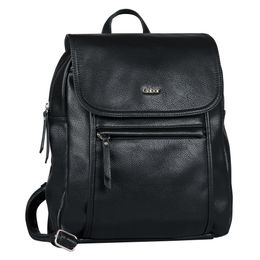 Gabor Damen Rucksack "Mina", schwarz, Polyurethane, clean, unifarben, Rucksäcke, aus weichem leichten Lederimitat, lässig im praktischen Format