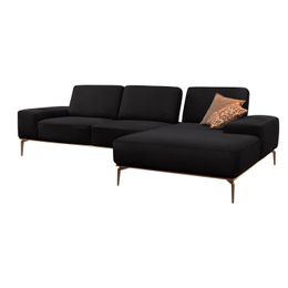 Ecksofa W.Schillig, B:319cm H:88cm T:178cm, schwarz, Longlife Xtra-Leder Z73: Naturwalkleder der Luxusklasse aus den erlesensten Rohh&auml;uten.
