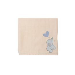 Liliput Baby Spucktuch "Elefant", beige, Baumwolle, Schnuffelt&uuml;cher, mit niedlichem Print