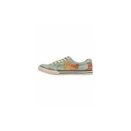 DOGO Damen Sneaker "Classic Schnürsneaker Route 66 Damen Sneaker", Gr. 44, bunt, Lederimitat, Schuhe, Handgefertigt