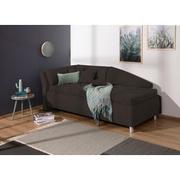 Schlafsofa Alina, B:223cm H:80cm T:112cm, braun, Struktur TMD (100% Polyester), Jugendzimmer, Sofas, "Lindsay", Bettkasten, Zierkissen-Set aus: 2