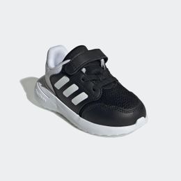 Klettschuh "TENSAUR RUN 3.0 KIDS", adidas Sportswear, Gr. 21, schwarz-weiß, Synthetik, Textil, Schuhe, für Kinder