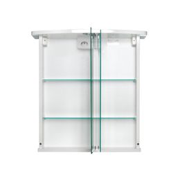 Spiegelschrank Jokey, B:58cm H:59,5cm T:23cm, wei&szlig;, MDF, Badezimmer, Schr&auml;nke, "Numa LED", wei&szlig;, 58 cm Breite
