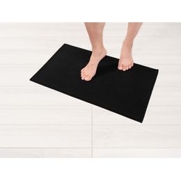 Badematte HAMMETEX, H:7,5mm, schwarz, Baumwolle, Badematten, "rutschfeste Badvorleger, Hotelmatte", einfarbig, 100% Baumwolle, in 2 Gr&ouml;&szlig;en erh&auml;ltlich