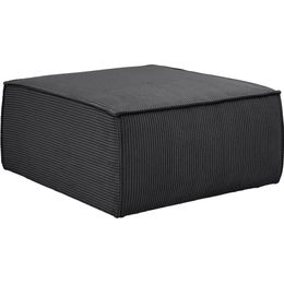 Hocker OTTO HOME, B:80cm H:42cm T:80cm, schwarz, 100% Polyester, Wohnzimmer, Hocker, "SHERWOOD Cord XXL-Hocker f&uuml;r Loveseat", Hocker quadratisch,