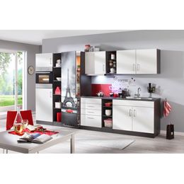 Sp&uuml;lenschrank KOCHSTATION, B:100cm H:85cm T:60cm, grau, Holzwerkstoff, K&uuml;che, Schr&auml;nke, "KS-Paris"