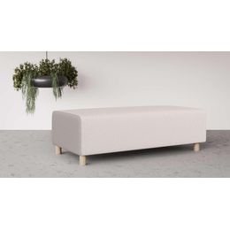 Polsterhocker OTTO HOME, B:153cm H:46cm T:66cm, beige, 100% Polyester, Hocker, "Suyala"