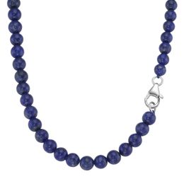 Smart Jewel Damen Silberkette "mit Edelsteinen oder Perlen, Silber 925", 45cm, Silber 925 (Sterlingsilber)blau, Silber 925 (Sterlingsilber),
