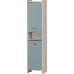 Hochschrank Welltime, B:40,2cm H:176,3cm T:33cm, blau, FSC-zertifizierter Holzwerkstoff, Badezimmer, Schränke, "Lindholm"