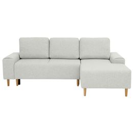 Ecksofa Home Affaire, B:235cm H:93cm T:160cm, beige, Microfaser PRIMABELLE (100% Polyester);Samtoptik (100% Polyester);Struktur fein (100%