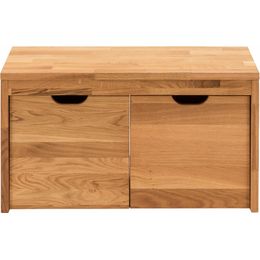 Schuhbank Home Affaire, B:82cm H:45cm T:40cm, braun, Massivholz, Flur, Sitzb&auml;nke, "Dura Schuhbank incl. Schubladen funktionell und stabil",