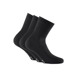 Rohner Socks Herren Kurzsocken "Socken Basic Soft Touch 3er Pack", Gr. 39, schwarz, Obermaterial: 70% Viskose CV. 28% Polyamid PA. 2% Elasthan EL.,
