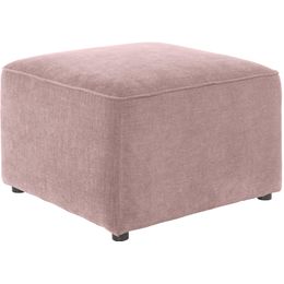 Hocker Home Affaire, B:70cm H:47cm T:70cm, rosa, 100% Polyester, Wohnzimmer, Hocker, "Sundstrup", Modulserie, individuelle Zusammenstellung