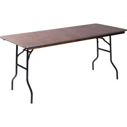 Klapptisch Essentials, B:122cm H:76cm T:76cm, schwarz, 13-lagige Sperrholzplatte 18mm mit Aluminium Kante + Stahl Gestell, Garten, Tische,