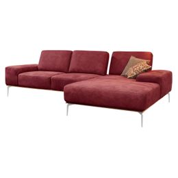 Ecksofa W.Schillig, B:299cm H:88cm T:178cm, rot, Longlife Xtra-Leder Z73: Naturwalkleder der Luxusklasse aus den erlesensten Rohh&auml;uten. Hautst&auml;rke 1,