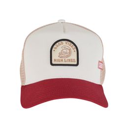 Trucker Cap COASTAL "Coastal Trucker Cap HFT High Lines", Damen, Gr. onesize, sanftes wei&szlig;, wine, khaki, 60% Baumwolle, 40% Polyester, Caps
