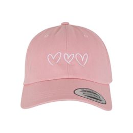 MISS TEE Damen Snapback Cap "Miss Tee Heart Shapes Dad Cap"pink, 100% Baumwolle, Caps