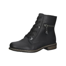 Rieker Damen Schnürstiefelette "Rieker Stiefelette Lederimitat", Gr. 37, schwarz, Lederimitat, Schuhe