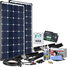 OFFGRIDTEC Solaranlage "240W 12V MPPT Premium XL Wohnmobil Komplettset EBL-Option", schwarz, Solarmodule, High-End Solarmodul