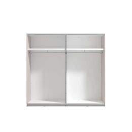 Schwebet&uuml;renschrank Home Affaire, B:220cm H:205cm T:61cm, wei&szlig;, Kunststoff, Metall, Spanplatte, Schr&auml;nke, "Belfort, Kleiderschrank mit Spiegel, Made