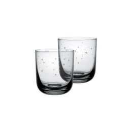 Glas "Wassergläser Winter Glow 200 ml 2er Set grau", grau, LIKE. BY VILLEROY & BOCH, Trinkgefäße