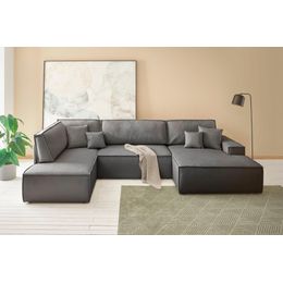 Wohnlandschaft OTTO HOME, B:329cm H:85cm T:195cm, grau, Bezugstoff 100% PES ;Atmungsaktives Gewebe ;Easy Clean ;Gramatur 340g/ qm +/- 5%, Sofas,
