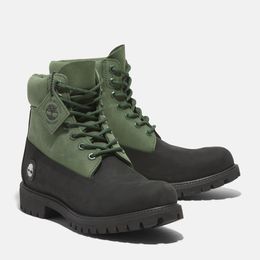 Timberland Herren Schnürboots "6 inch Premium FTB", Gr. 44, grün, Nubukleder, Schuhe, Winterstiefel, Schnürstiefel, Winterschuhe, wasserdicht