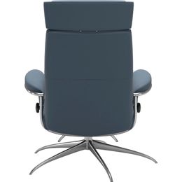 stressless "Paris" Set, Relaxsessel mit Hocker, mit Hocker, Low Back mit Kopfst&uuml;tze, mit Star Base, Gestell Chrom