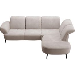 Sit & More Ecksofa SIT & MORE, B:302cm H:91cm T:270cm, grau, 100%Polyester, Wohnzimmer, Sofas, "Dance, L-Form, inkl. Sitztiefenverstellung", inkl. Click&Seat,