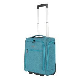 Travelite Weichgepäck-Trolley "CABIN Bordtrolley Underseat, 43 cm", blau, Polyester, unifarben, Basic, Koffer, Handgepäck-Koffer Reisekoffer mit