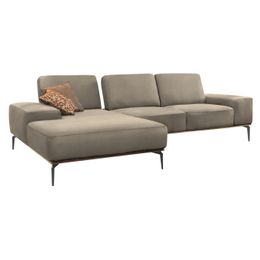 Ecksofa W.Schillig, B:299cm H:88cm T:178cm, beige, Longlife Xtra-Leder Z73: Naturwalkleder der Luxusklasse aus den erlesensten Rohh&auml;uten. Hautst&auml;rke