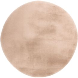 Teppich Padiro, H:26mm &Oslash;:120cm, beige, Polyester, Wohnzimmer, Teppiche, "Rabbit Light 525"