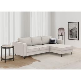 Ecksofa Trendmanufaktur, B:232cm H:81cm T:161cm, grau, 100% Polyester, Wohnzimmer, Sofas, "Watkins, Couch wahlweise mit Schlaffunktion & Bettkasten,