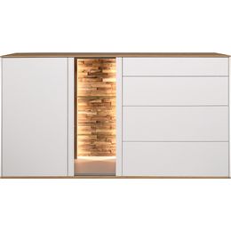 Mäusbacher Kommode MÄUSBACHER, B:169cm H:90cm T:42cm, weiß, Wohnzimmer, Sideboards, Faro Sideboard B 169 cm, inkl. Beleuchtung, Push to open Funktion