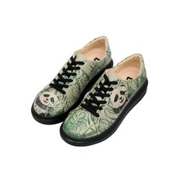 DOGO Damen Plateausneaker "Myra Low-Top Sneaker Bamboo Lover Damen Sneaker", Gr. 38, gr&uuml;n, Lederimitat, Schuhe, Handgefertigt