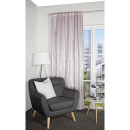 Gardine Home Wohnideen, B:135cm H:245cm, rosa, Polyester, Wohnzimmer, Gardinen, "SUELA", THERMOSCHAL, SUEDE, FOLIENDRUCK