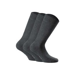 Rohner Socks Damen Kurzsocken "Socken cotton II 3-er Pack 3er Pack", Gr. 35anthrazit, Obermaterial: 80% Baumwolle CO. 17% Polyamid PA. 3% Elasthan