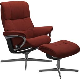 stressless "Mayfair" Set, Relaxsessel mit Hocker, mit Hocker, mit Cross Base, Gr&ouml;&szlig;e S, M & L, Holzakzent Schwarz