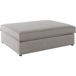 Polsterhocker OTTO HOME, B:130cm H:43cm T:100cm, beige, Baumwollmix (60% Baumwolle/40% Leinen);Struktur fein (100% Polyester);Samtoptik (100%
