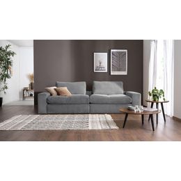 Big-Sofa Alina, B:266cm T:98cm, grau, Cord GCT (92% Polyester, 8% Nylon), Sofas, "Sandy", 266 cm breit und 98 cm tief, in modernem Cordstoff