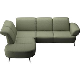 Sit & More Ecksofa SIT & MORE, B:302cm H:91cm T:270cm, gr&uuml;n, 95%Polyester 5%Polyamid, Wohnzimmer, Sofas, "Dance, L-Form, inkl. Sitztiefenverstellung", inkl.