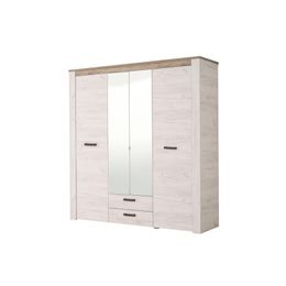 Kleiderschrank Home Affaire, B:198,5cm H:206,5cm T:55,5cm, braun, Spanplatte, Jugendzimmer, Schr&auml;nke, "Kent, FSC-zertifizierter Holzwerkstoff, Made