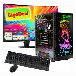 GAMEMAX Gaming-PC-Komplettsystem "GigaDeal Rockstar 2649 AMD Ryzen 7 5700X RTX 5060 32GB DDR4 1TB SSD", Microsoft Windows 11 Home (64 Bit), 32 GB RAM