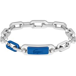 Lacoste Herren Armkette "CREW", 19cm, Aluminium Edelstahl, blau, Aluminium, Edelstahl, Armb&auml;nder