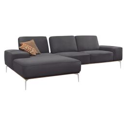 Ecksofa W.Schillig, B:299cm H:88cm T:178cm, grau, Longlife Xtra-Leder Z73: Naturwalkleder der Luxusklasse aus den erlesensten Rohh&auml;uten. Hautst&auml;rke